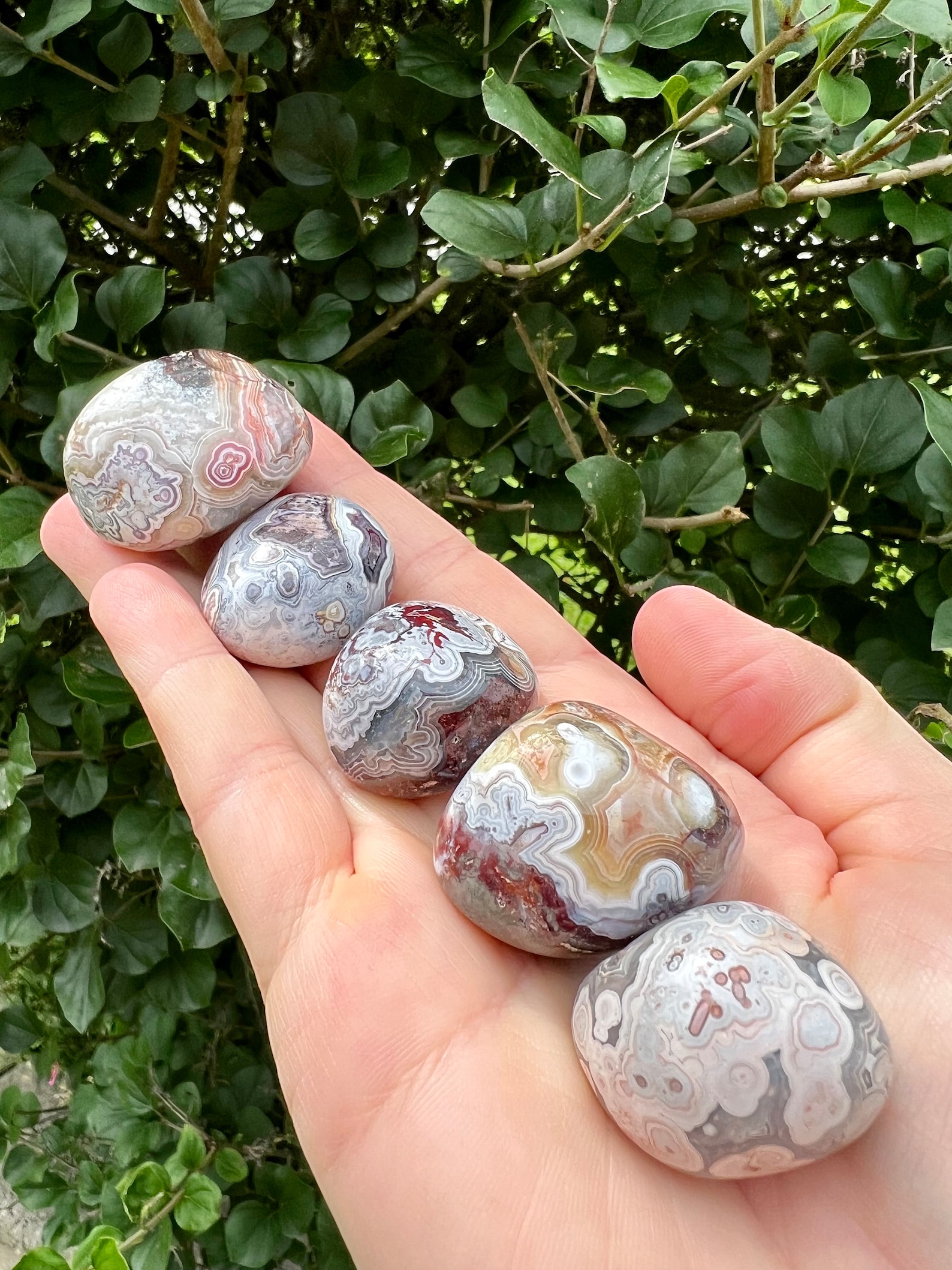 Mexican Crazy Agate Tumbled Stones | Mexican Lace Agate Pocket Stones ...