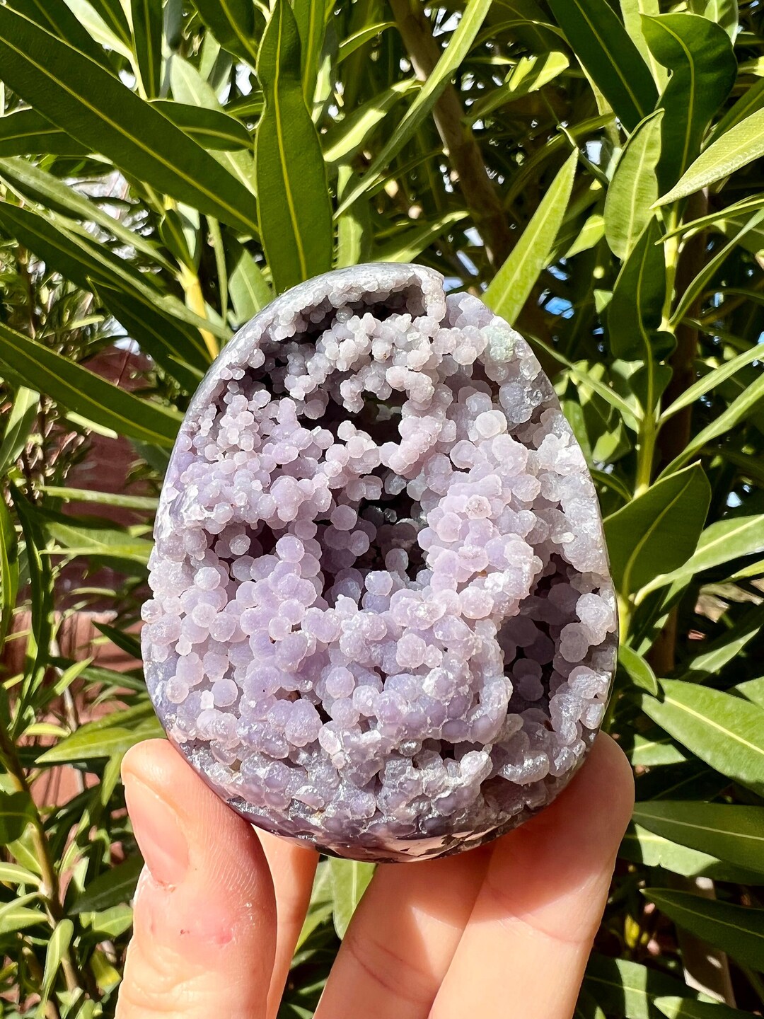 Purple Grape Agate Egg With Sparkly Grapes - High Quality - Etsy