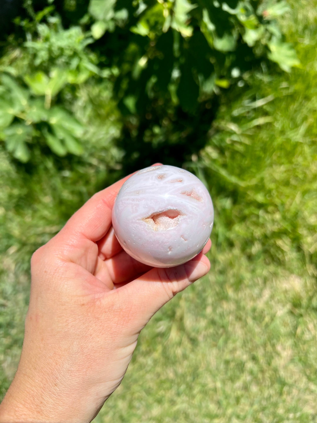 Peruvian Mangano Calcite Sphere | UV Reactive Mangano Calcite - Etsy