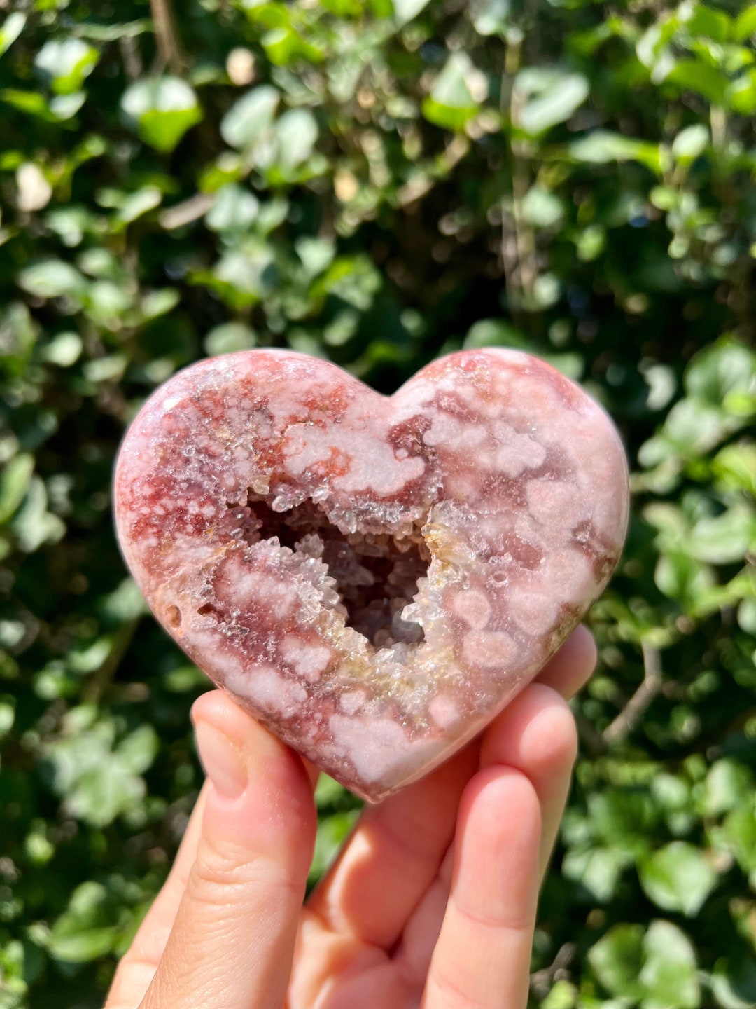 Druzy Pink Amethyst Puffy Heart From Brazil - Grade A Quality (stand ...