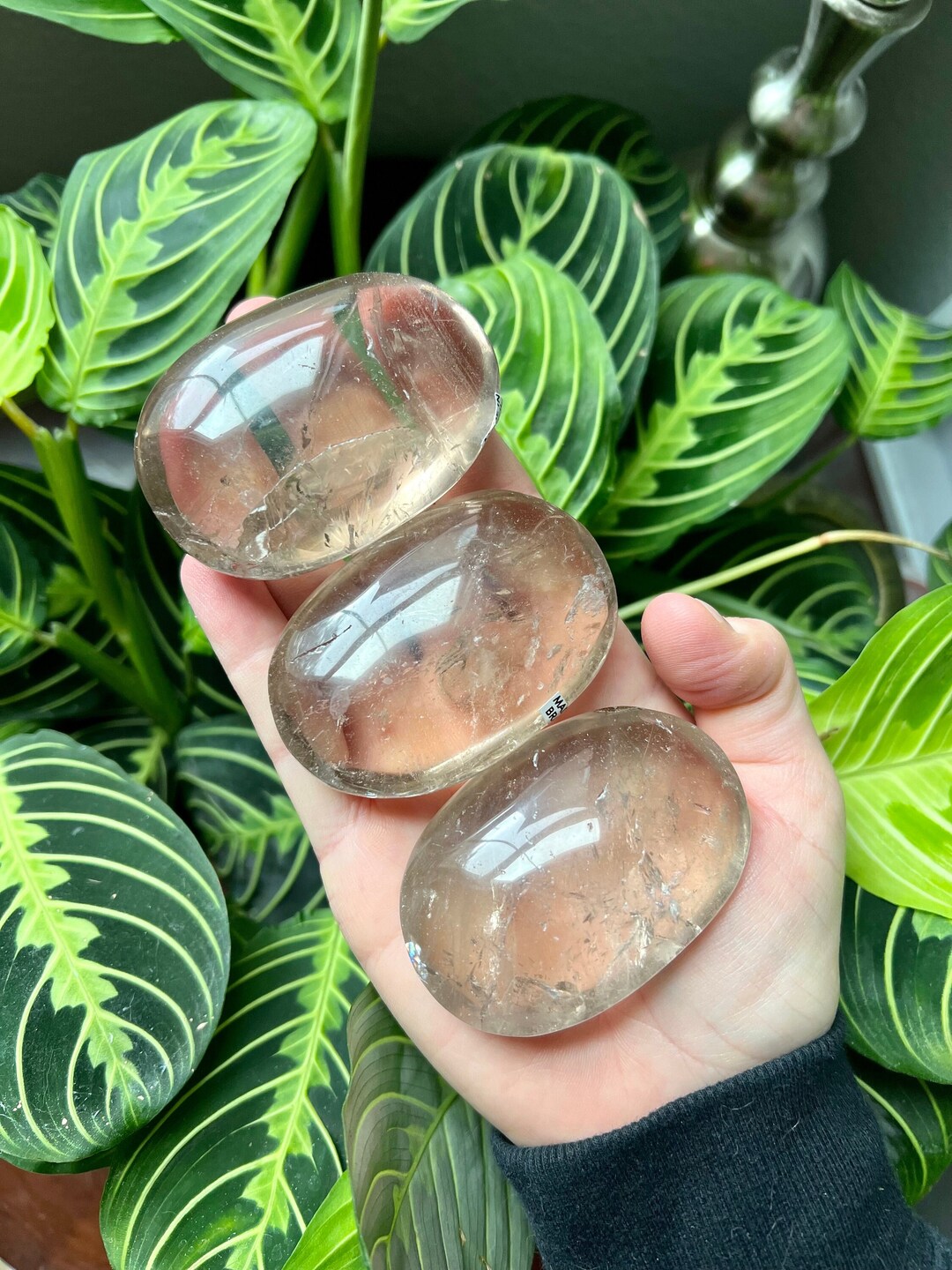 Smokey Quartz Palm Stones From Brazil (choose Size) - Etsy