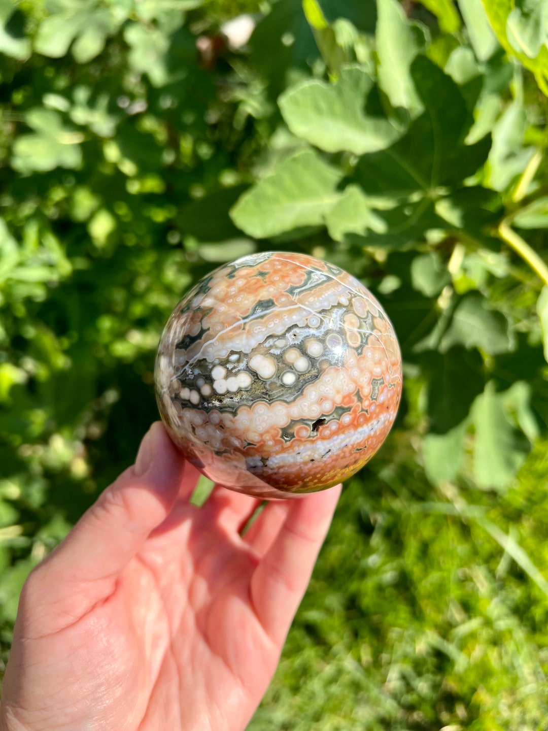 Large Druzy Veinless Jasper Sphere | Orbicular Jasper | Polished - Etsy