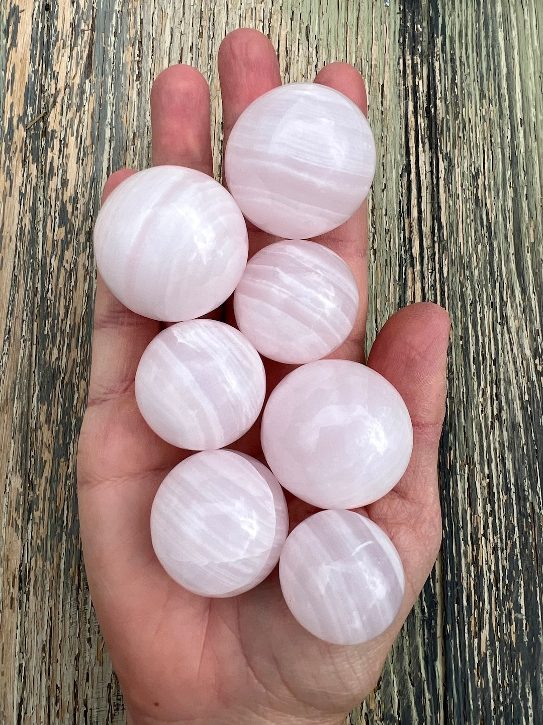 Mangano Calcite Mini Spheres - UV Reactive - Polished (choose Size) - Etsy