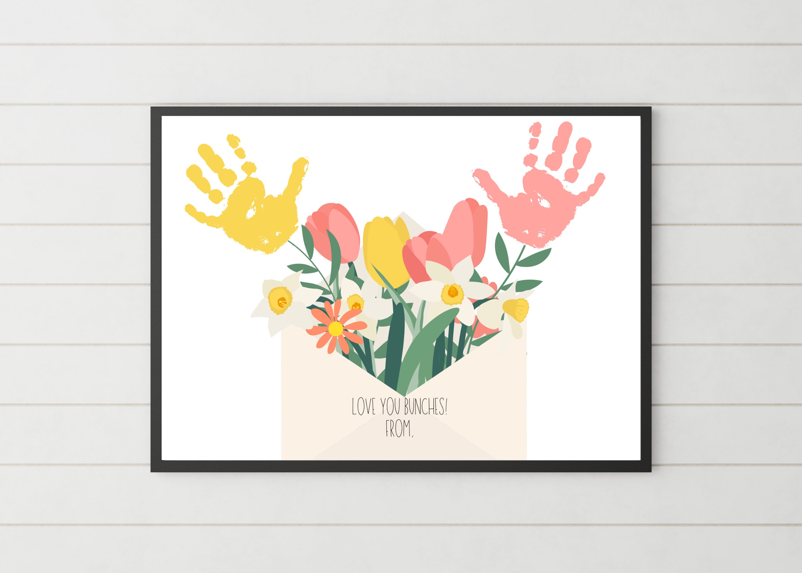 Mothers Day Handprint Flower Craft Printable Wall Art - Etsy