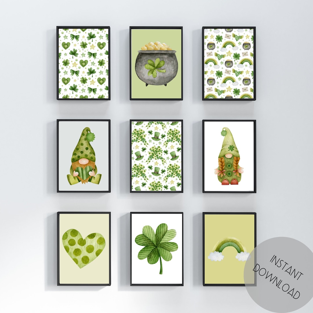 10 Printable St Patricks Day Wall Art, St Patricks Decor, Printable ...