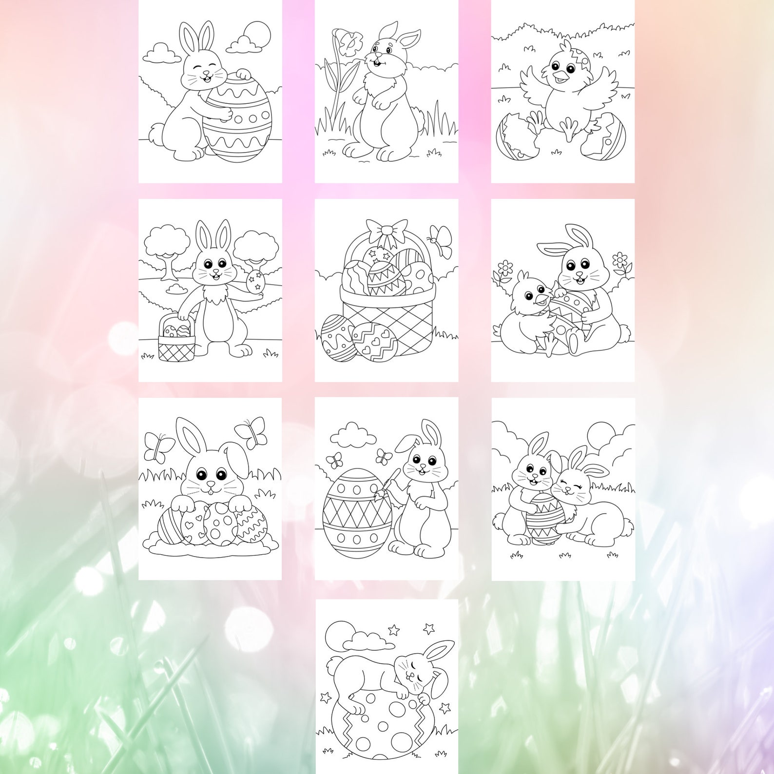 Printable Easter Coloring Pages, Easter Coloring Activity, Easter Games ...