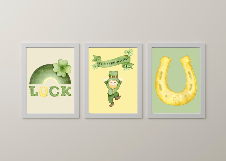 6 Printable St Patricks Day Wall Art St Patricks Decor - Etsy