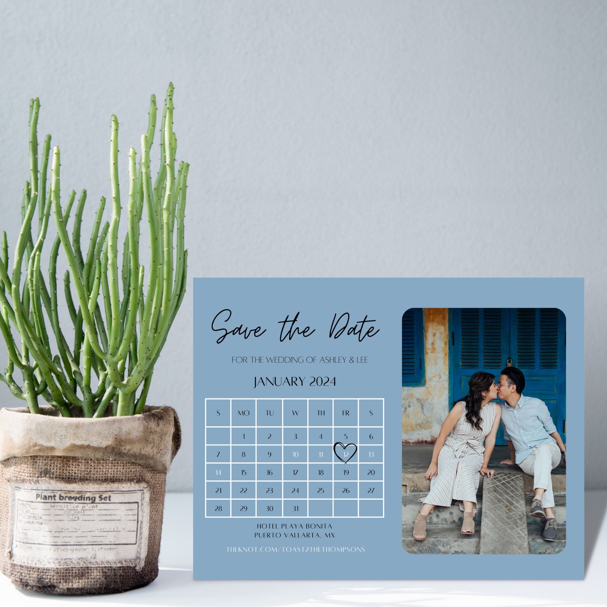 Calendar Save the Date Template Minimalist Save the Date Template ...