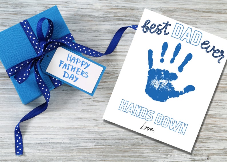 Fathers Day Handprint Craft Wall Art Fathers Day Gift - Etsy