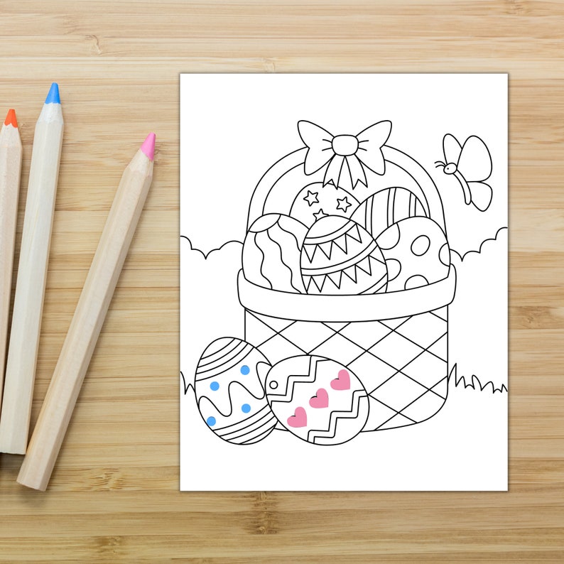 Printable Easter Coloring Pages, Easter Coloring Activity, Easter Games ...