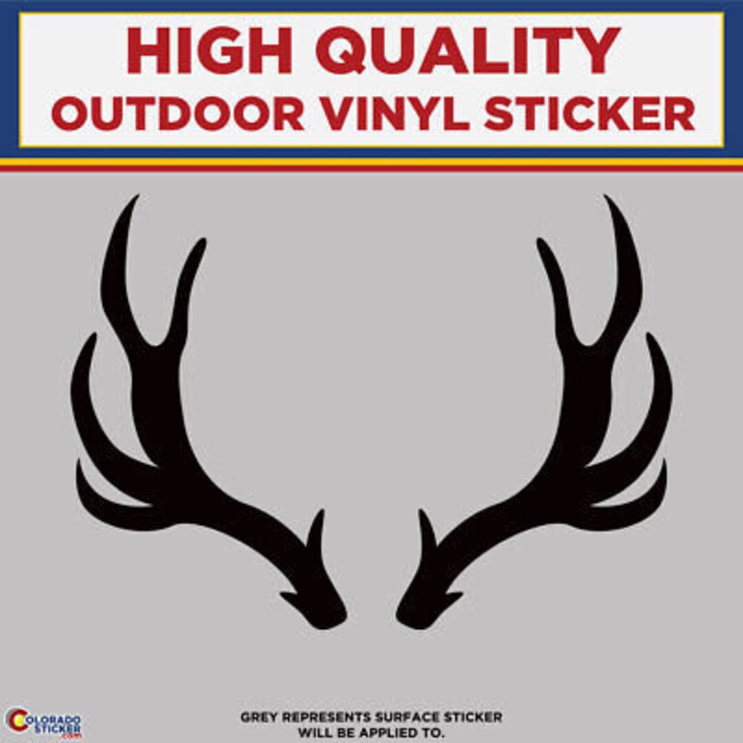 Deer Antlers, Die Cut High Quality Vinyl Sticker Decals - Etsy