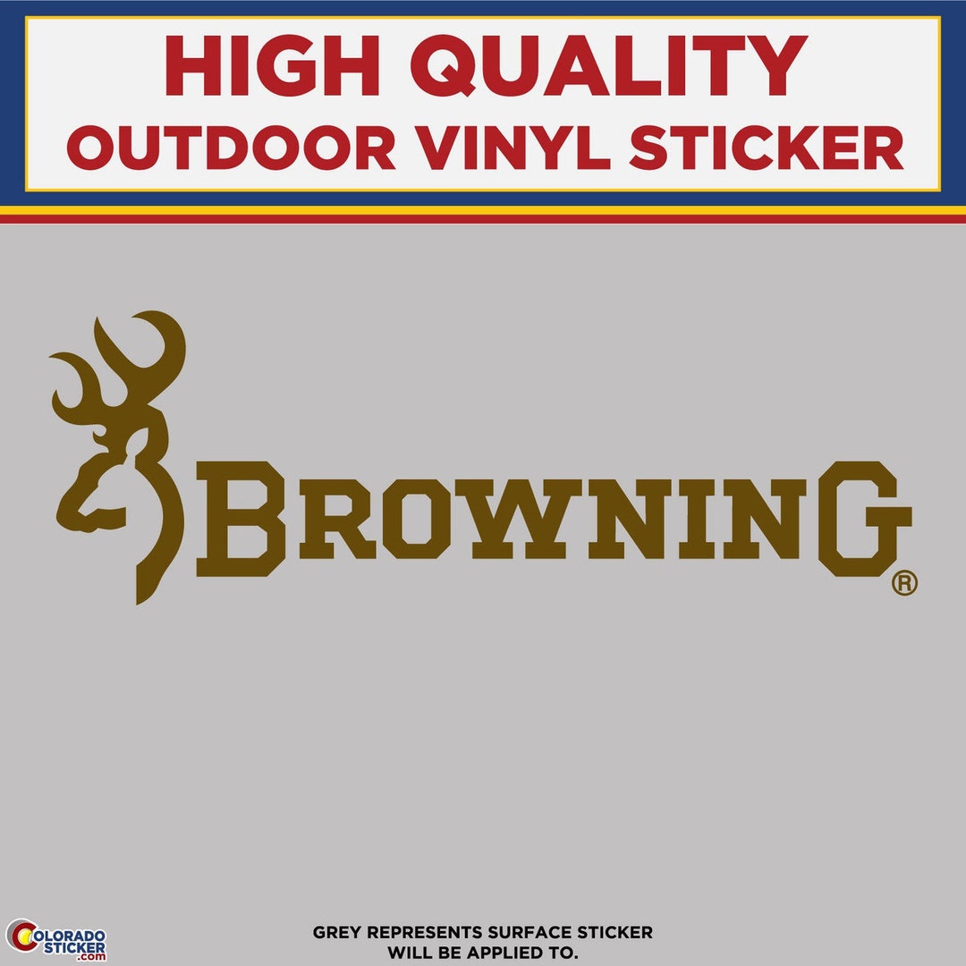 Browning Text, Die Cut High Quality Vinyl Sticker Decals - Etsy