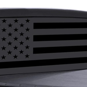 Matte Black American Flag, Die Cut Vinyl Window Decal - Etsy