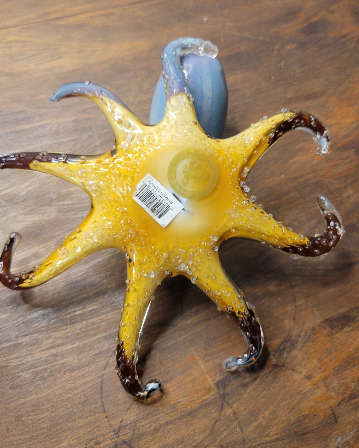 Vintage Hand Blown Glass Octopus Figurine Etsy