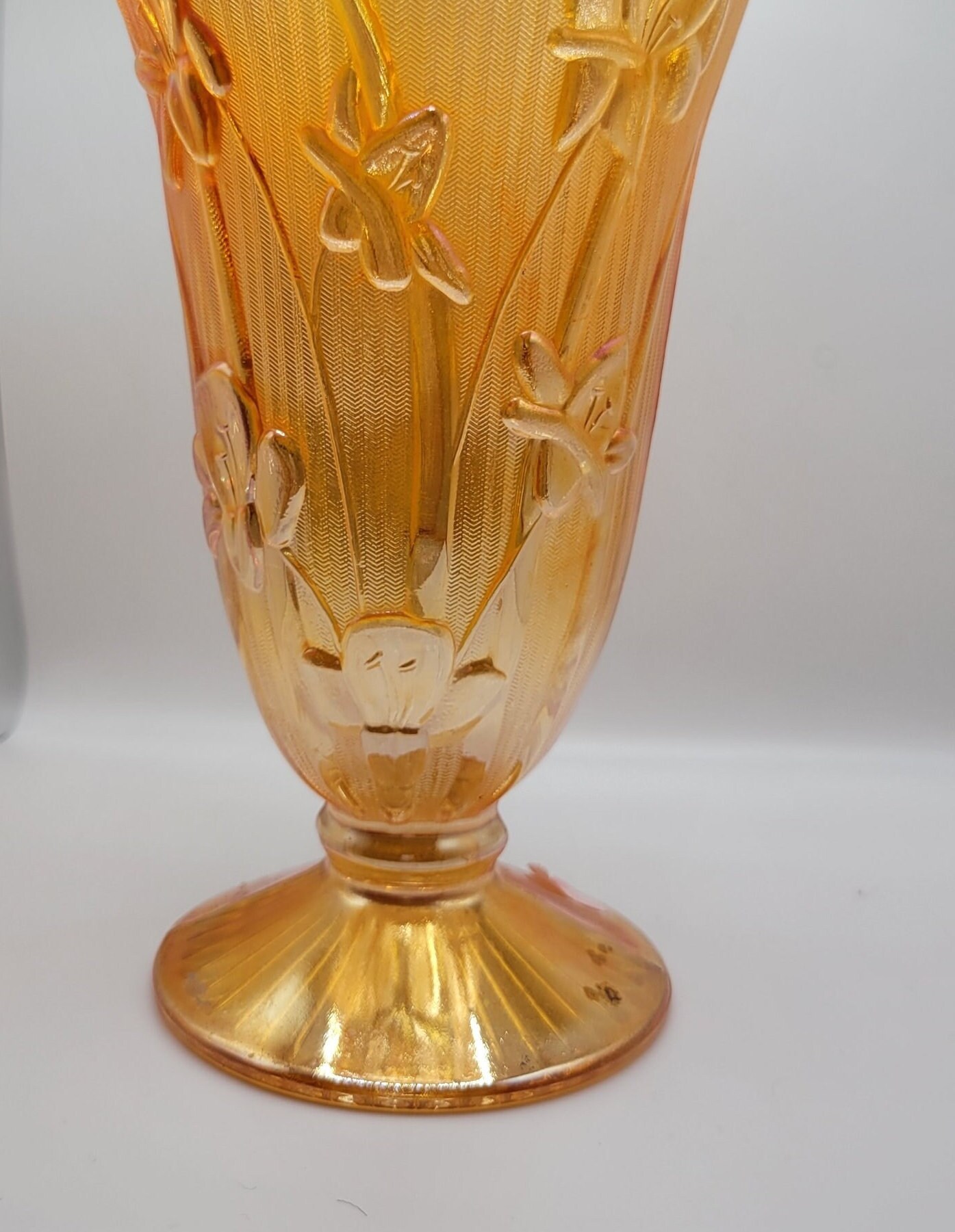 Vintage | Iris and Herringbone Vase - Etsy