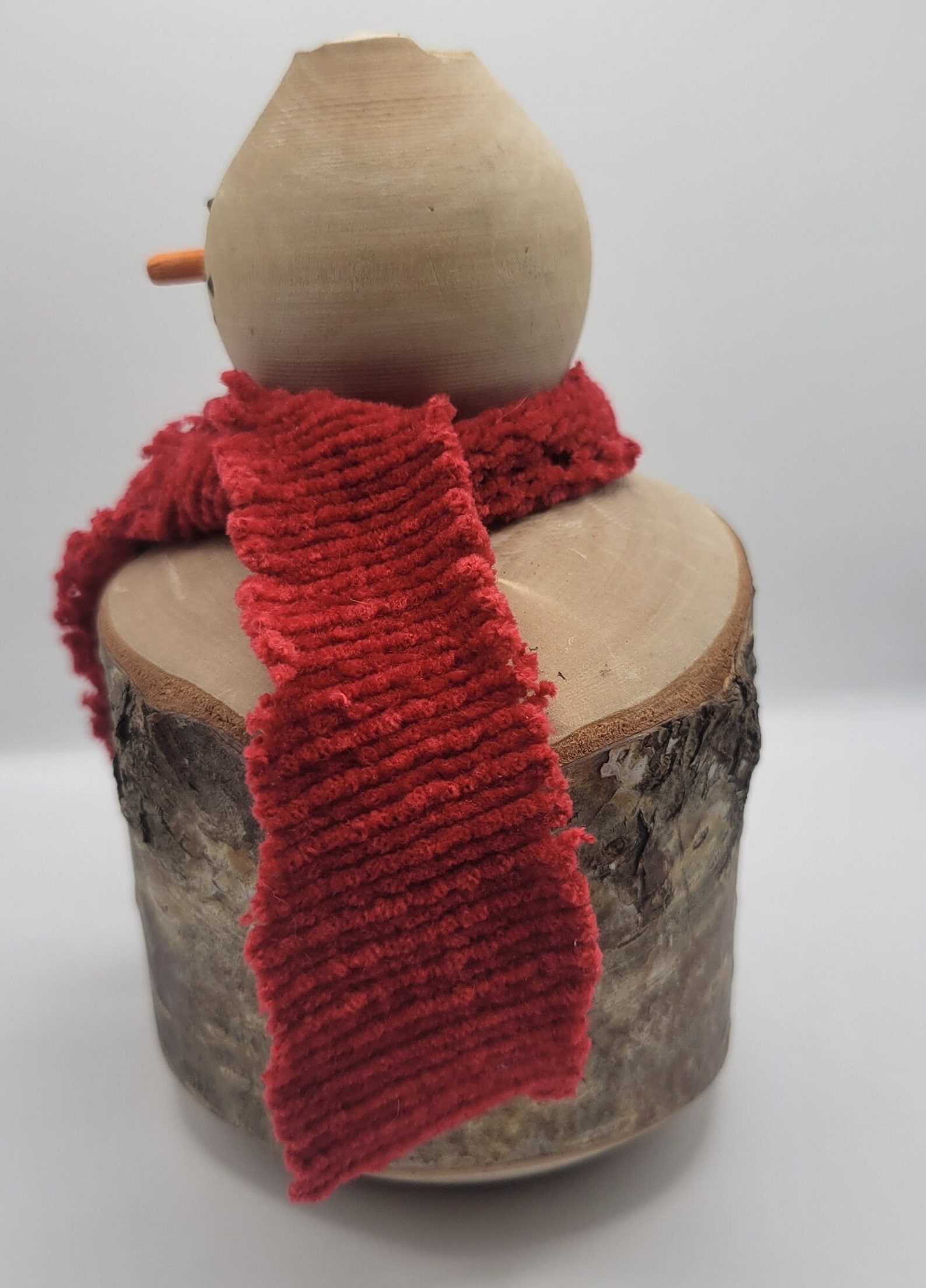 Vintage | Handcrafted Wooden Snowman - Etsy