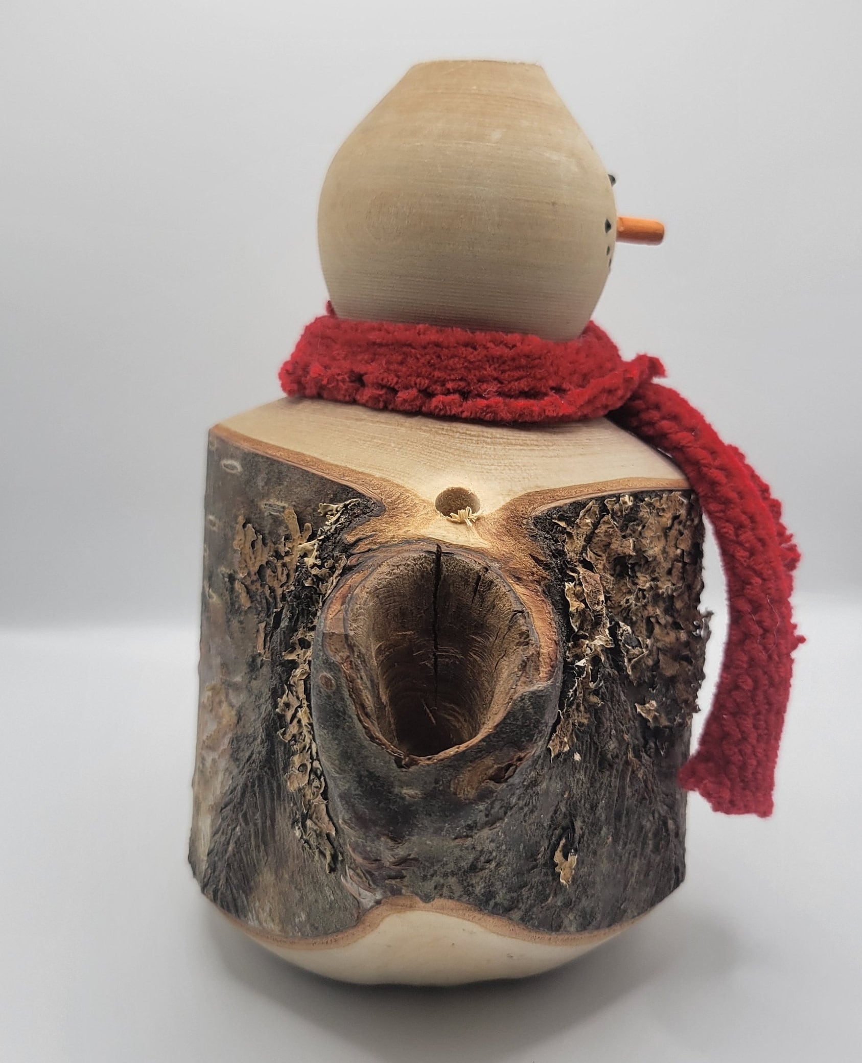 Vintage | Handcrafted Wooden Snowman - Etsy