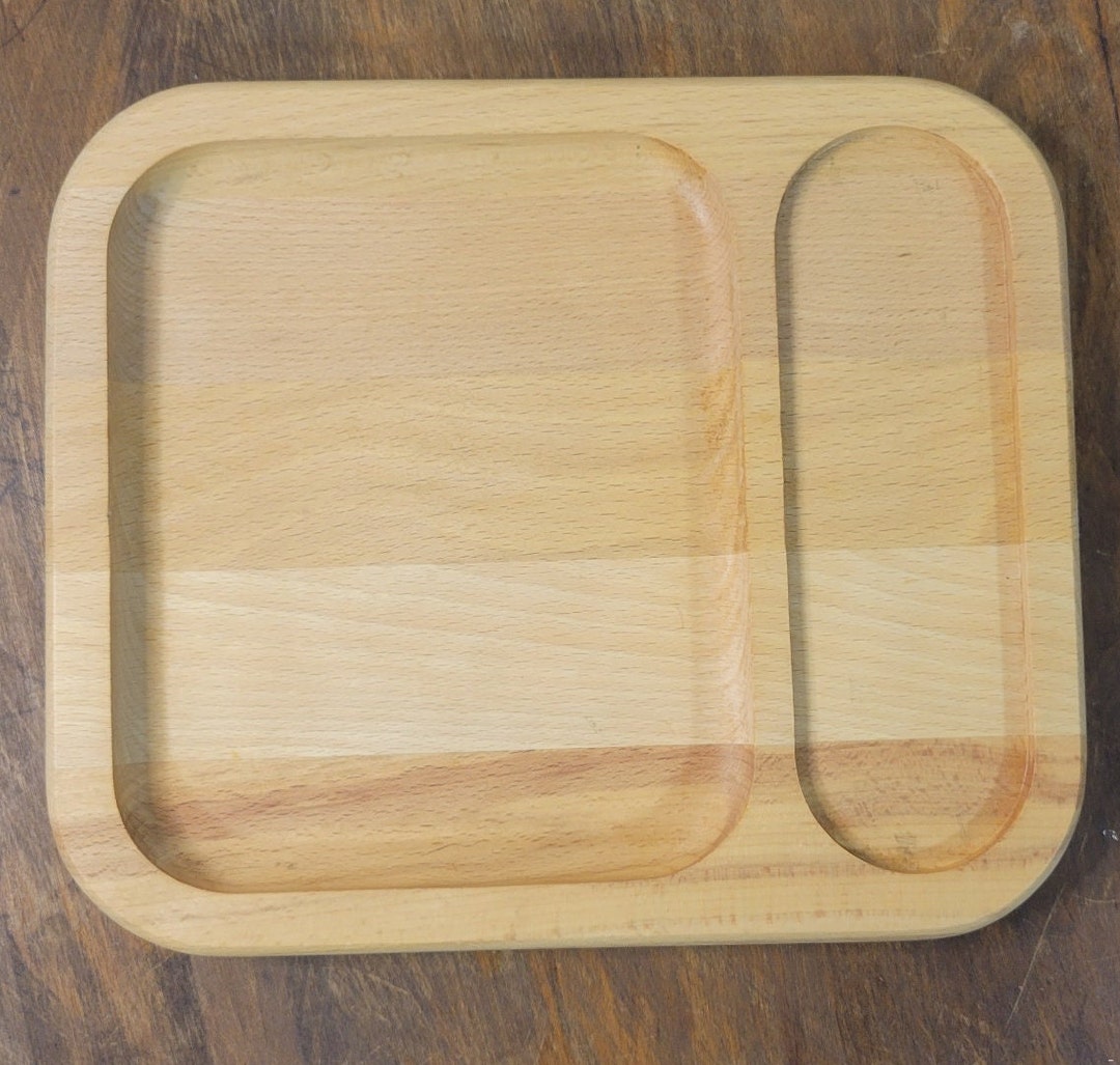 Wooden Partitioned Dinner Plate. Made in Denmark by Bodum - Etsy