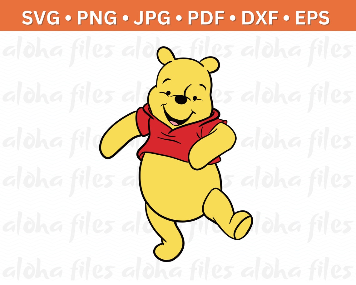 Winnie Svg Layered Item, Clipart, Cricut, Digital Vector Cut File, Svg ...
