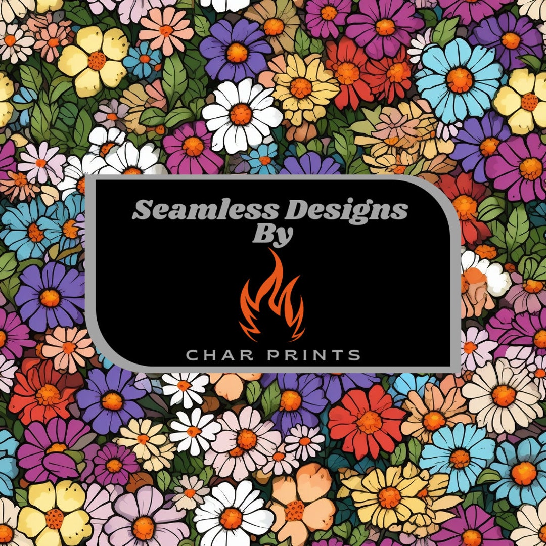 Colorful Floral Repeating Pattern - Digital Download Design - Seamless ...