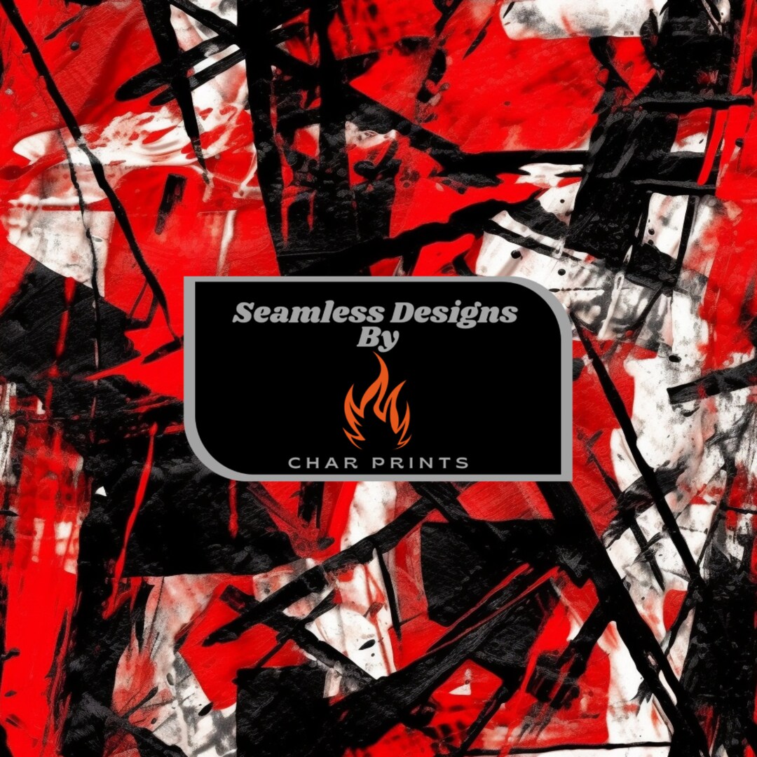 Red and Black Expressionism Painting - Repeating Pattern - Digital ...