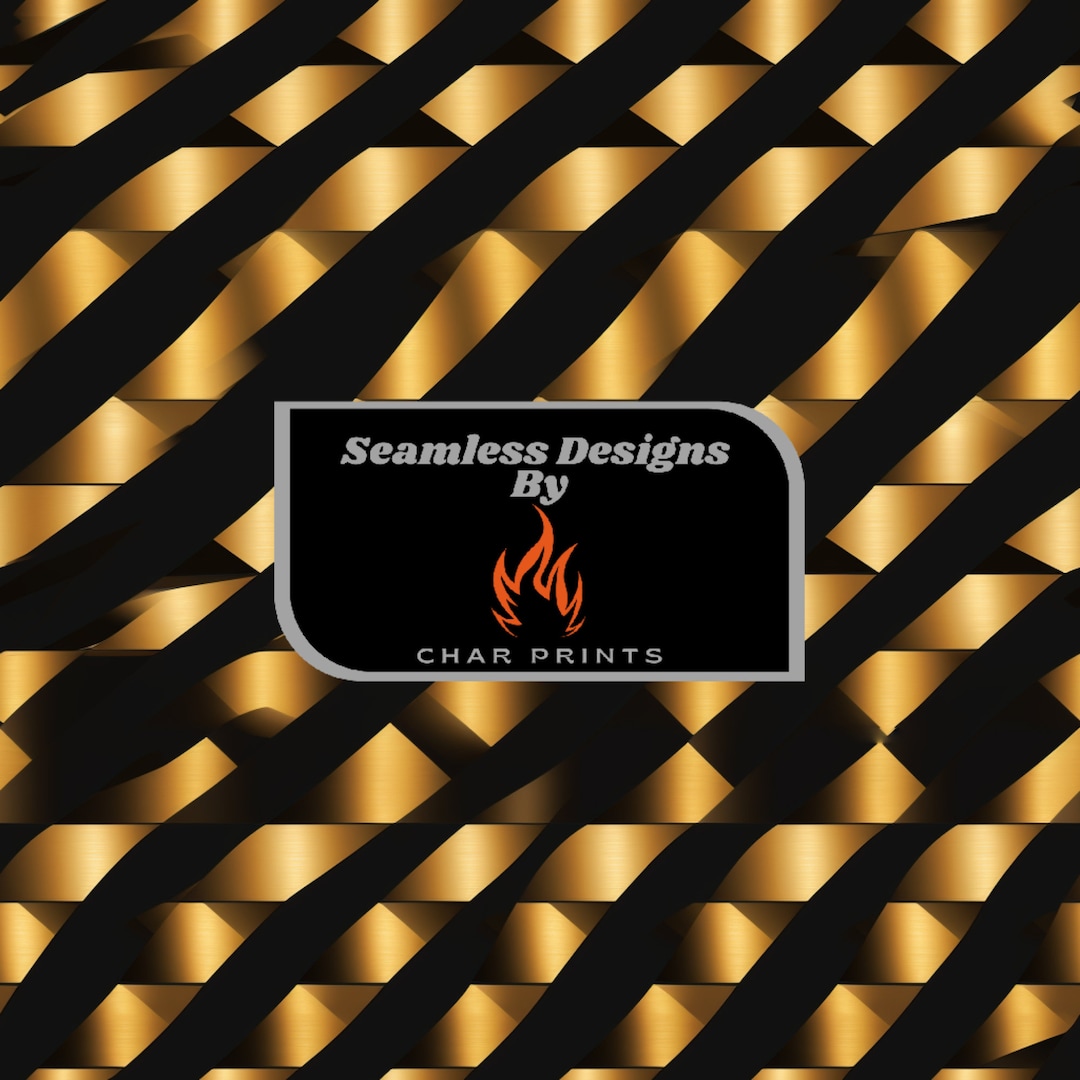 Black and Gold Checkered Repeating Pattern - Digital Download Design ...
