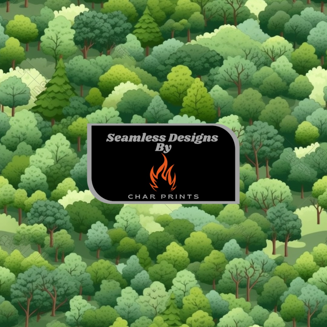 Simple Forest Design Repeating Pattern - Digital Download Design ...