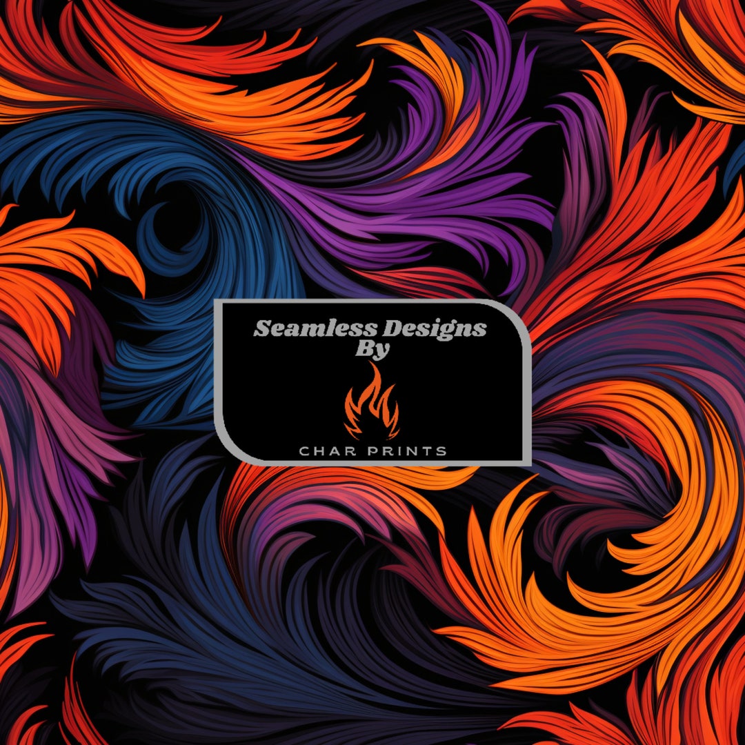 Feather Pattern - Repeating Pattern - Digital Download Design ...