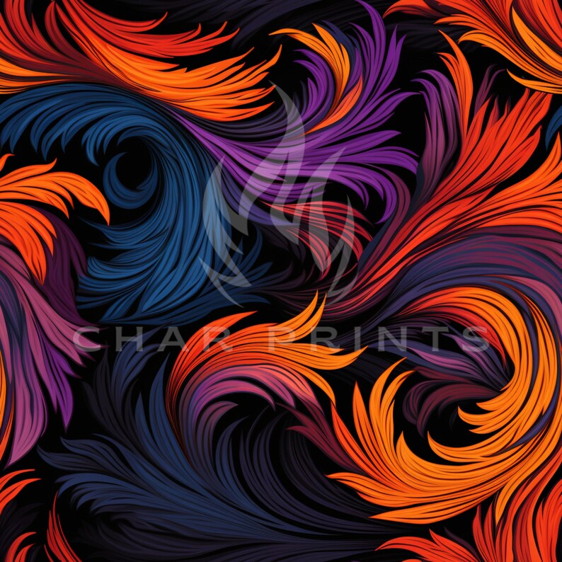 Feather Pattern - Repeating Pattern - Digital Download Design ...