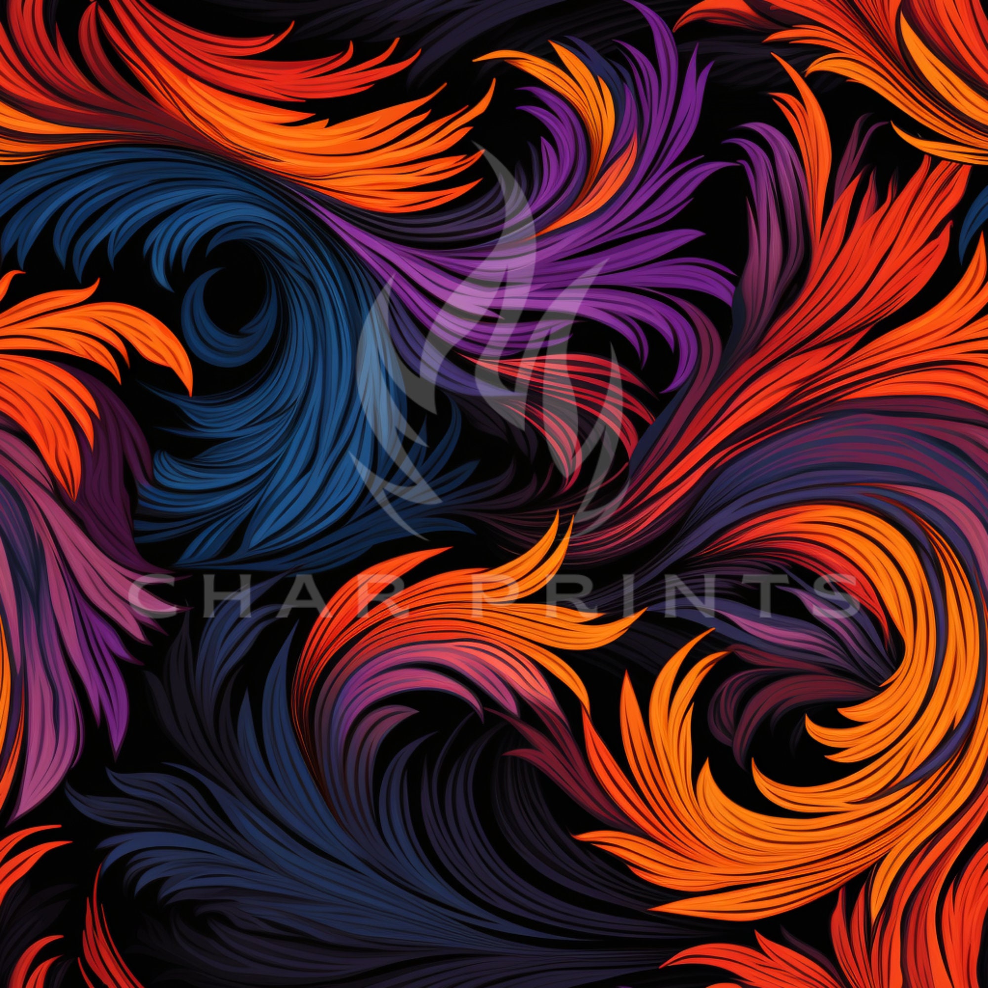 Feather Pattern - Repeating Pattern - Digital Download Design ...