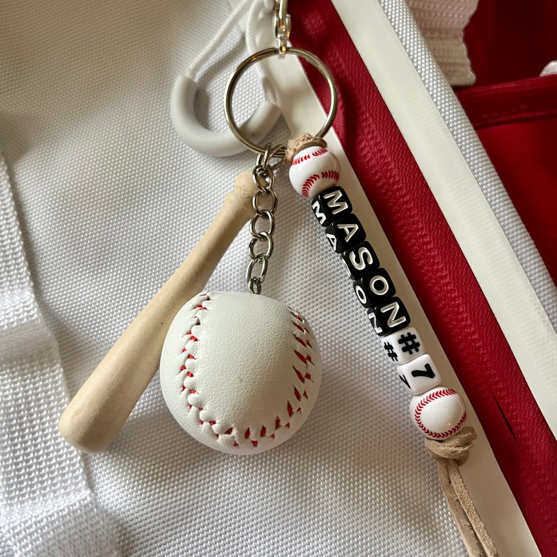 Baseball Keychain - Etsy