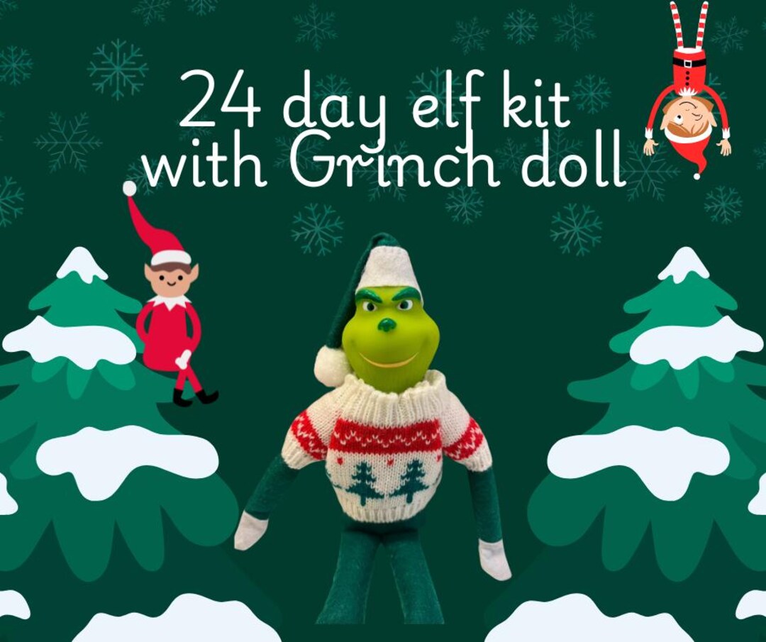 Ships Same Day Fedex 2024 Elf on the Shelf Kit, Includes a Grinch Doll ...