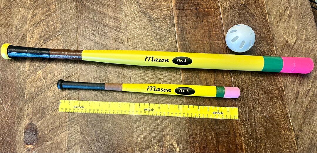 Pencil Bat, Wood Pencil Bat, Pencil Wiffle Ball Bat, Two Sizes ...
