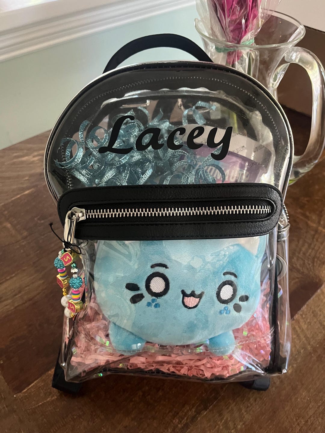 Personalized Clear Transparent Backpack, Gift Idea for Teen or Preteen ...