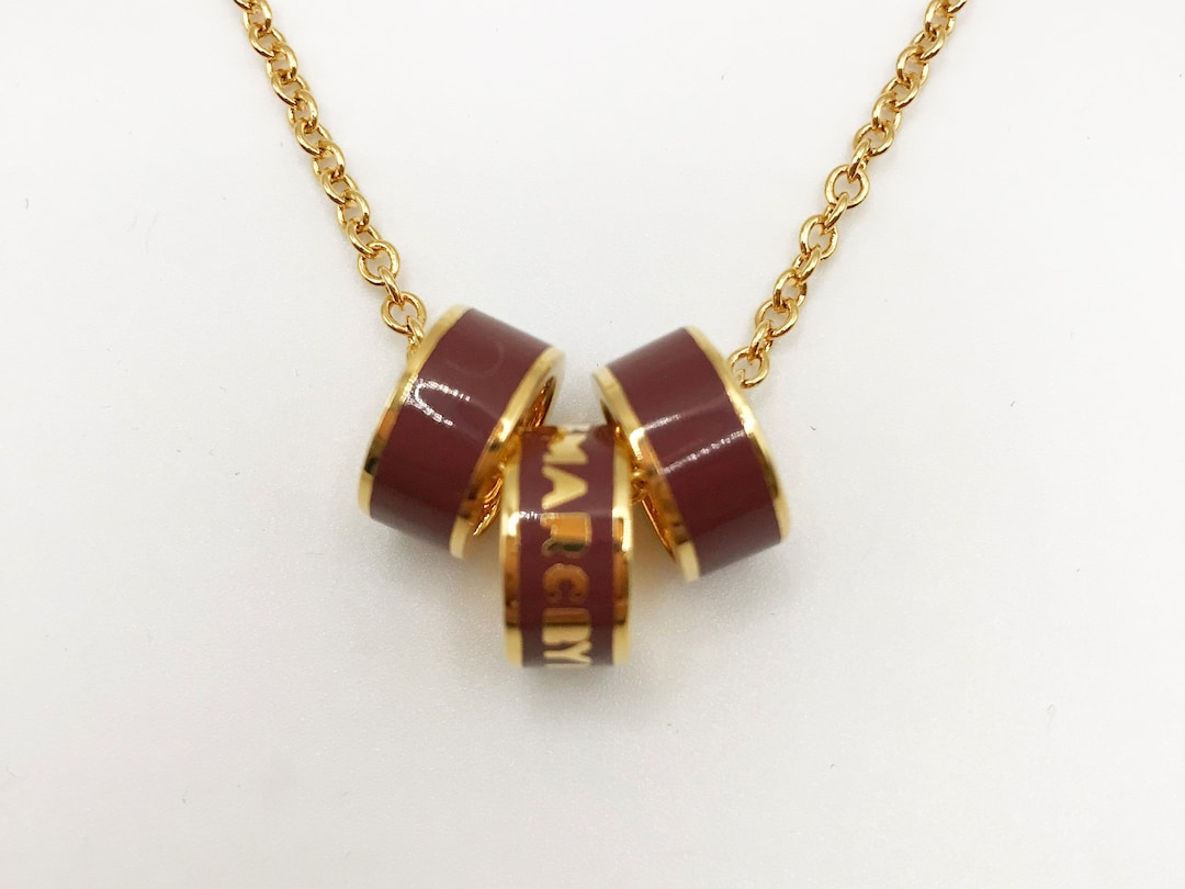 Vintage Signed Marc by Marc Jacobs Gold Tone Necklace Circle Pendants ...