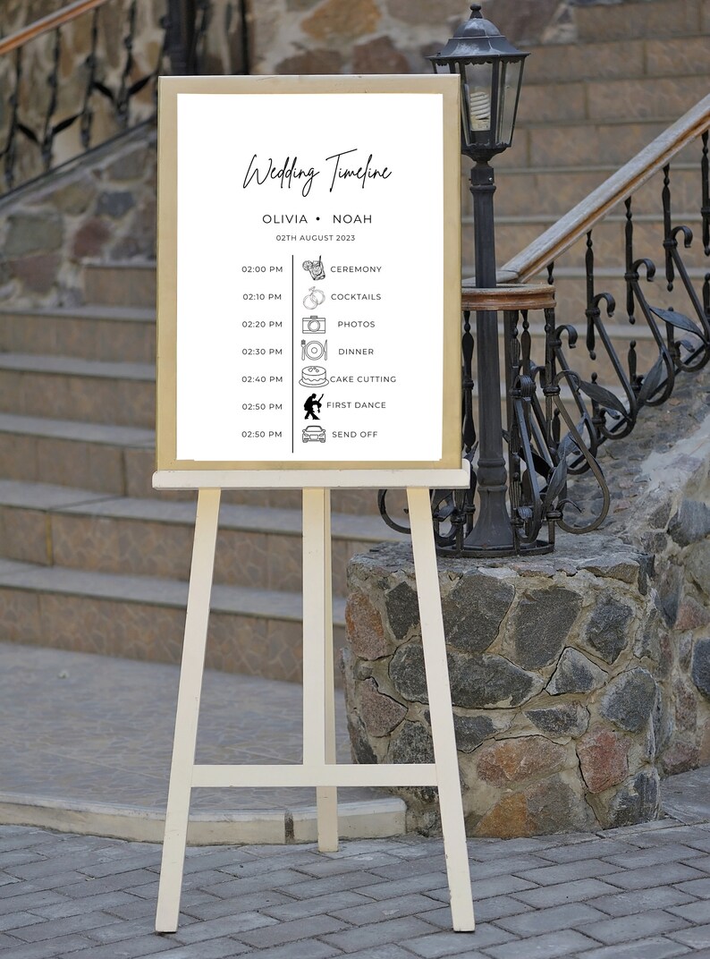 Editable Timeline for a Modern and Minimalist Wedding Instant Download ...