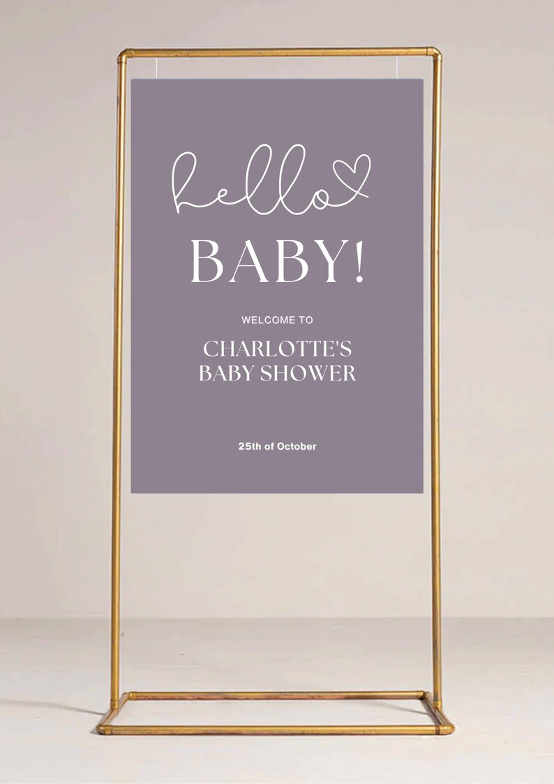 Baby Shower Welcome Sign for Babyshower Party Sign Baby Shower Custom ...