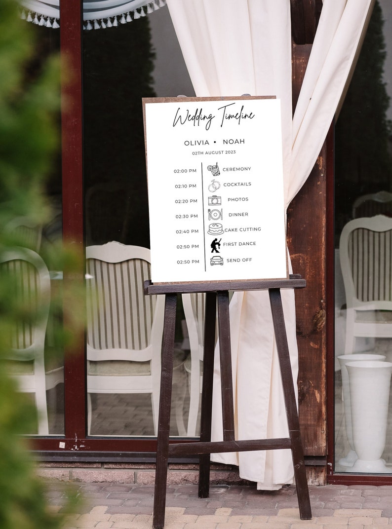 Editable Timeline for a Modern and Minimalist Wedding Instant Download ...