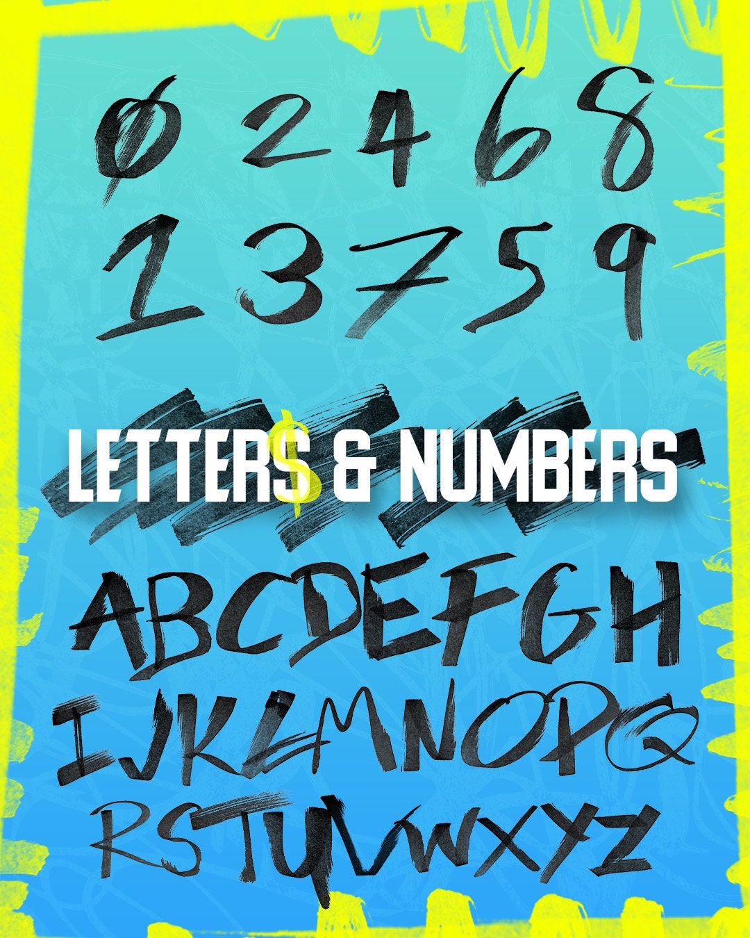 Marker Png Letters and Numbers - Etsy