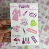 Girly Sticker Collection Bundle, Slumber Party Sticker Set, Brown Skin ...