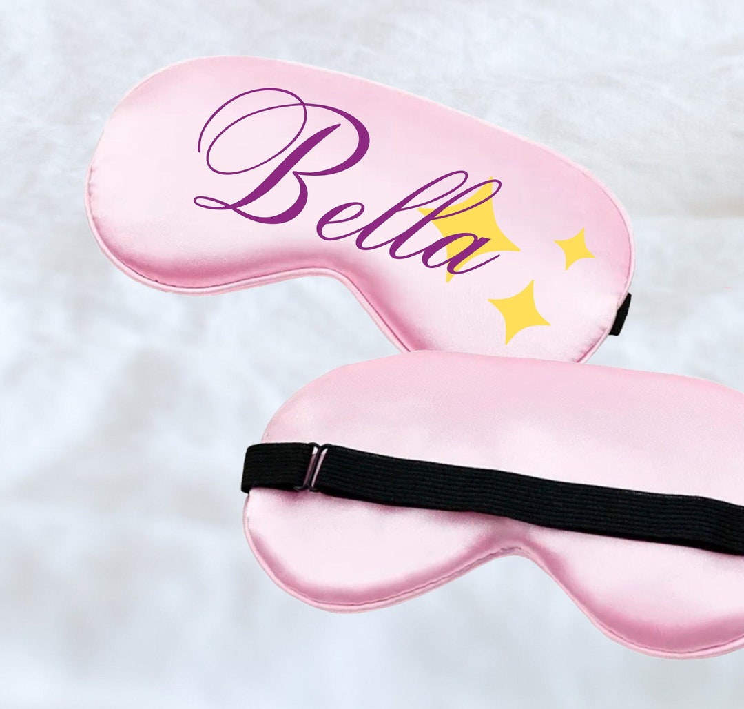 Pink Sleep Mask for Girls Slumber Party and Sleepover, Custom ...