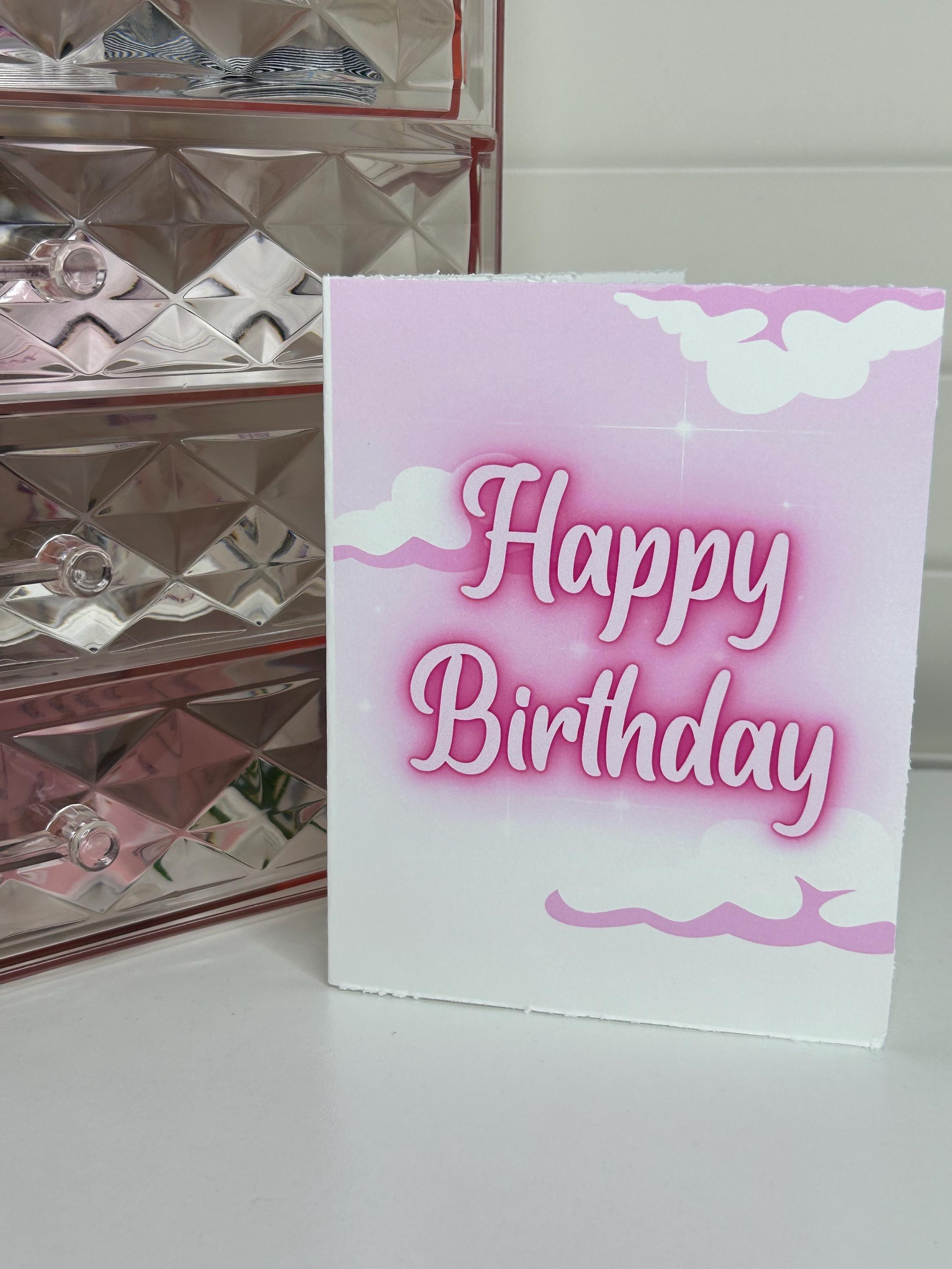 Personalized Birthday Card for Girls, Custom Note Birthday Card for Her ...