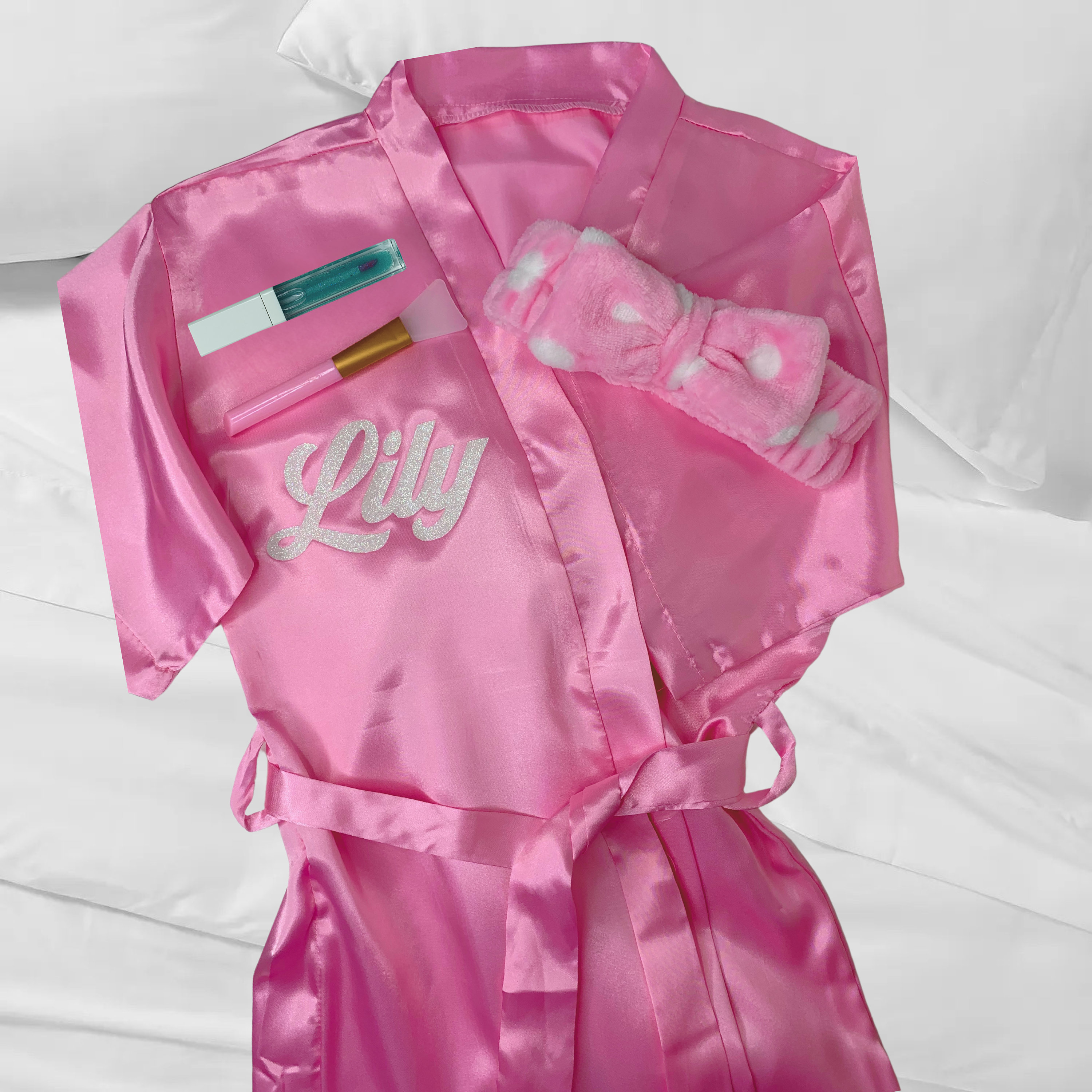 Personalized Satin Robe Gift Set: Spa Day Bundle - Etsy