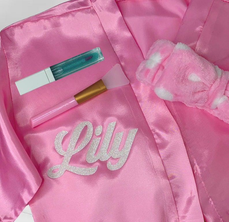 Personalized Satin Robe Gift Set: Spa Day Bundle - Etsy