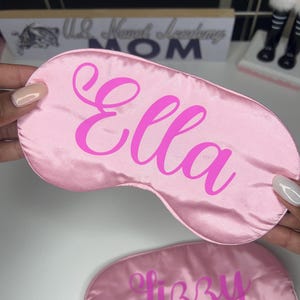 Customized Sleep Mask for Girls - Personalized Adjustable Strap Satin ...