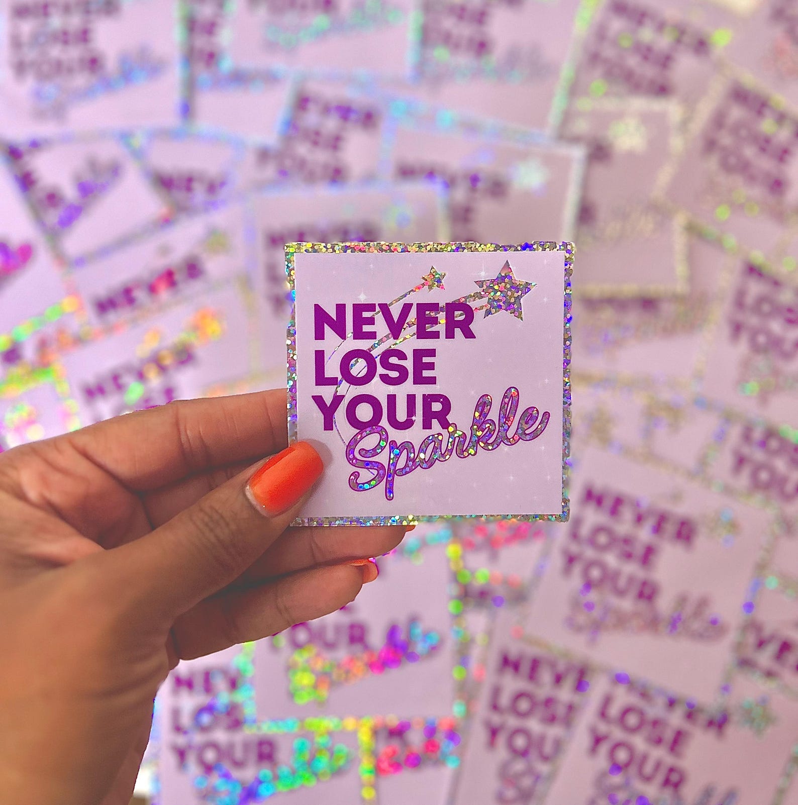 Never Lose Your Sparkle Girly Glitter Sticker, Cute Aesthetic ...