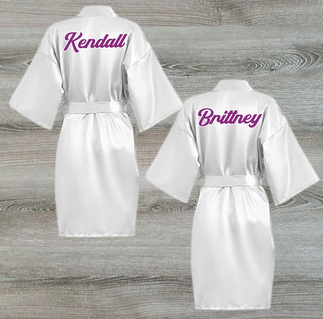Custom Satin Spa Party Robes for Kids, Toddler Girls Slumber Party and ...