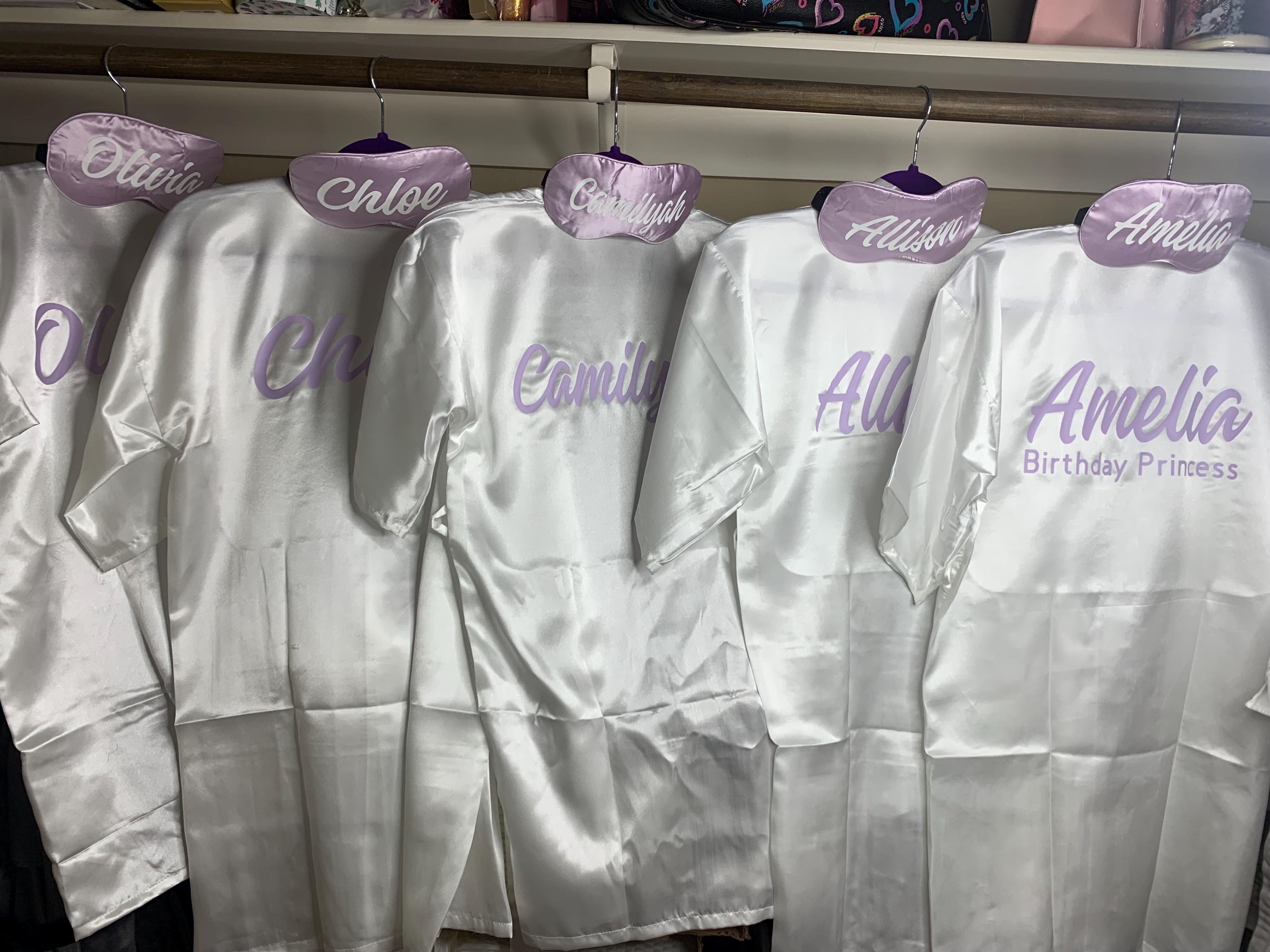 Custom Name Pamper Party Spa Day Robe for Girls Night-in or Birthday ...