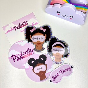 Girly Sticker Collection Bundle, Slumber Party Sticker Set, Brown Skin ...