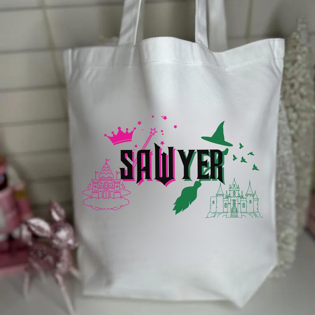 Personalized Wicked-themed Sleepover Tote Bag, Custom Holiday Birthday ...